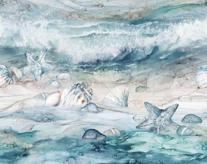 Ombre Ocean Panel Cotton Fabric, DP2709642 Deborah Edwards Melanie ...
