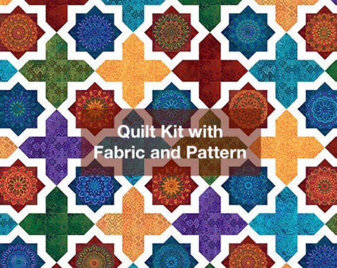 Moroccan Tiles Quilt Kit With Fabric and Pattern for Quilt Top ...