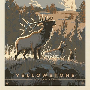 Yellowstone National Park Panel Cotton Fabric PD13297 National Parks ...