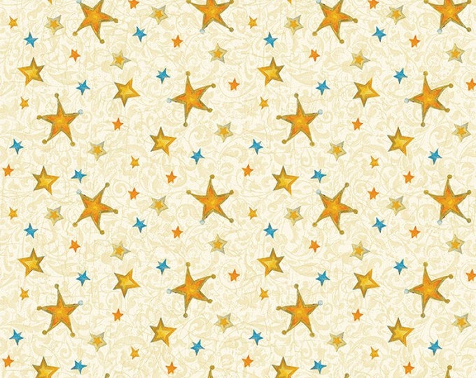 Star Splendor Cotton Fabric, Christmas Spirit Benartex 16278 Cream ...