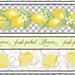 Lemon Border Stripe Cotton Fabric 598-36, Fresh Picked Lemons Jane ...