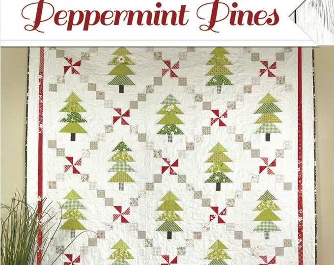 Peppermint Pines Quilt Pattern P189 Erica Made Riley Blake Designs Paper Pattern for 74" X 86 ...