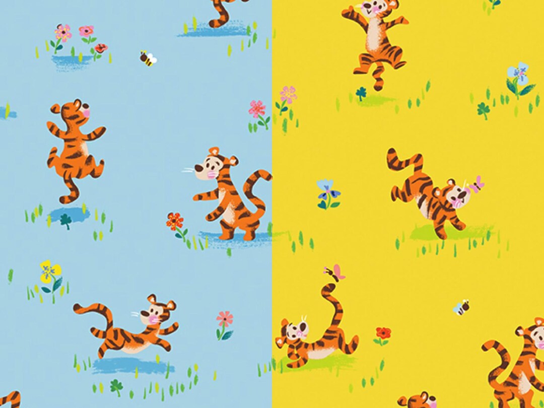 Tigger Bounce Brain Cotton Fabric, 100 Aker Woods C15173 Riley Blake ...