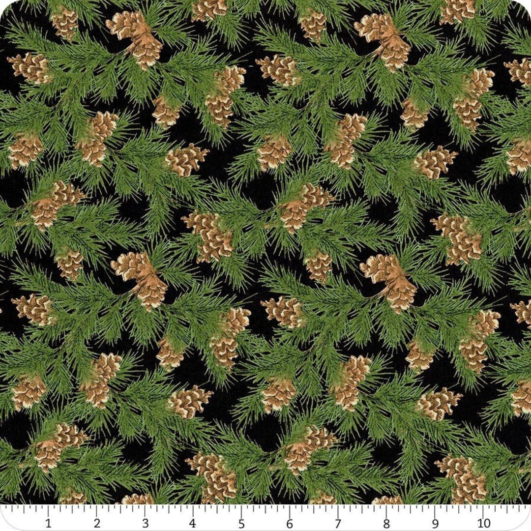 Branch Toss Cotton Fabric Season of Heart Susan Winget Christmas ...