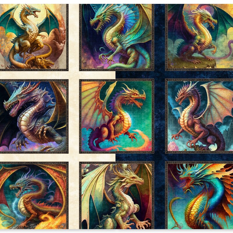 Dragon Fabric - Etsy
