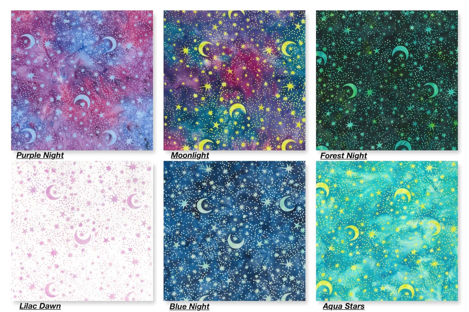 Night Sky Batik Fabric Stargazer Batiks 80931 Banyan Batiks Cotton Fq ...