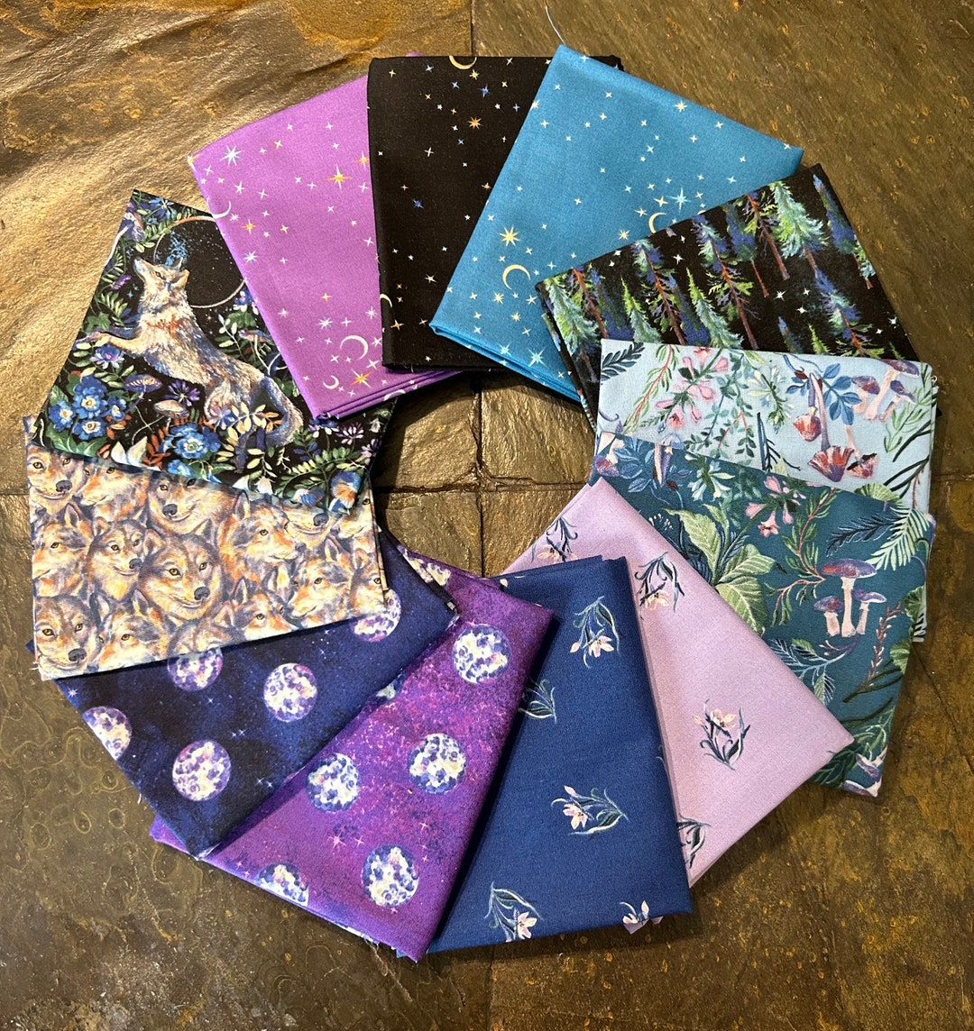 12 Pc Full Moon Fat Quarter Bundle, Figo Clara Mcallister Halloween ...
