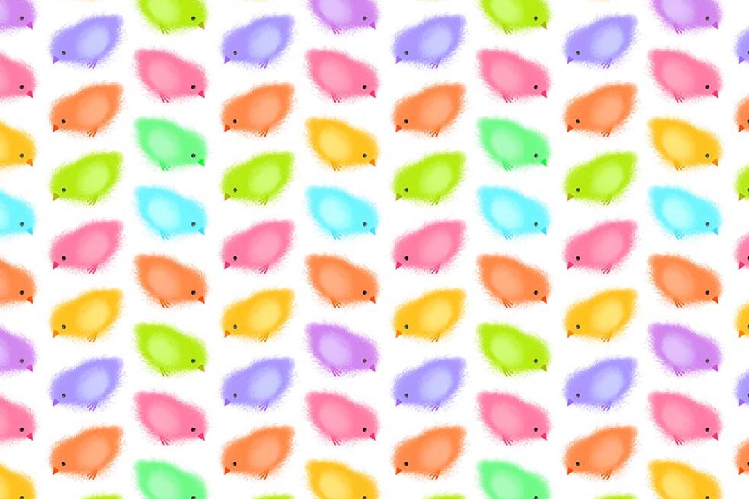 Feeding Frenzy Multi Cotton Fabric, Spring Chickens Patrick Lose Easter ...