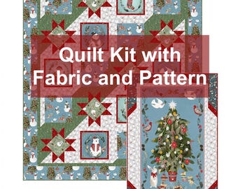 Santa's Edge Quilt Kit With Fabric and Pattern for 43x60 Quilt Top ...