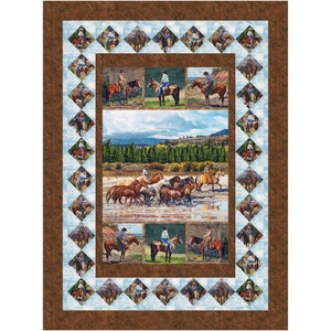 Cowboys Cotton Fabric, DP26977-74 Hidden Valley Northcott, David Graham ...