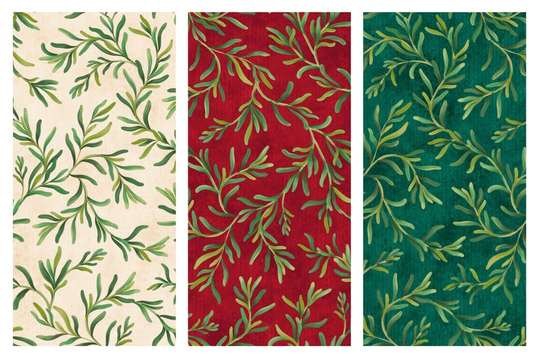Vines Cotton Fabric Hot Cider HCID 5144 P&B Textiles Harvest Autumn ...