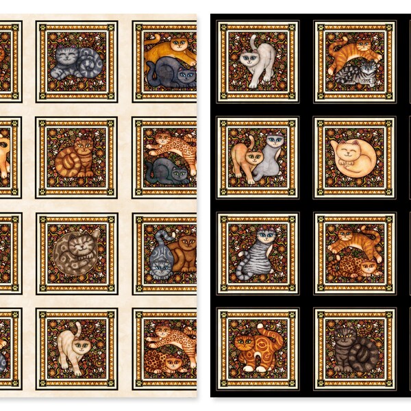 Cat Quilt Panel - Etsy