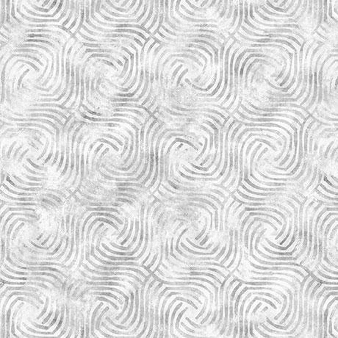 Linear Maze Cotton Fabric, Coloressence 31097KZ Lt Ash, Morris Creative ...
