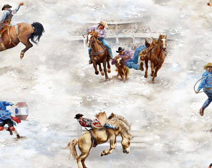 Cowboy Motifs Cotton Fabric, Cowboy Culture 3330-42, Urban Essence ...