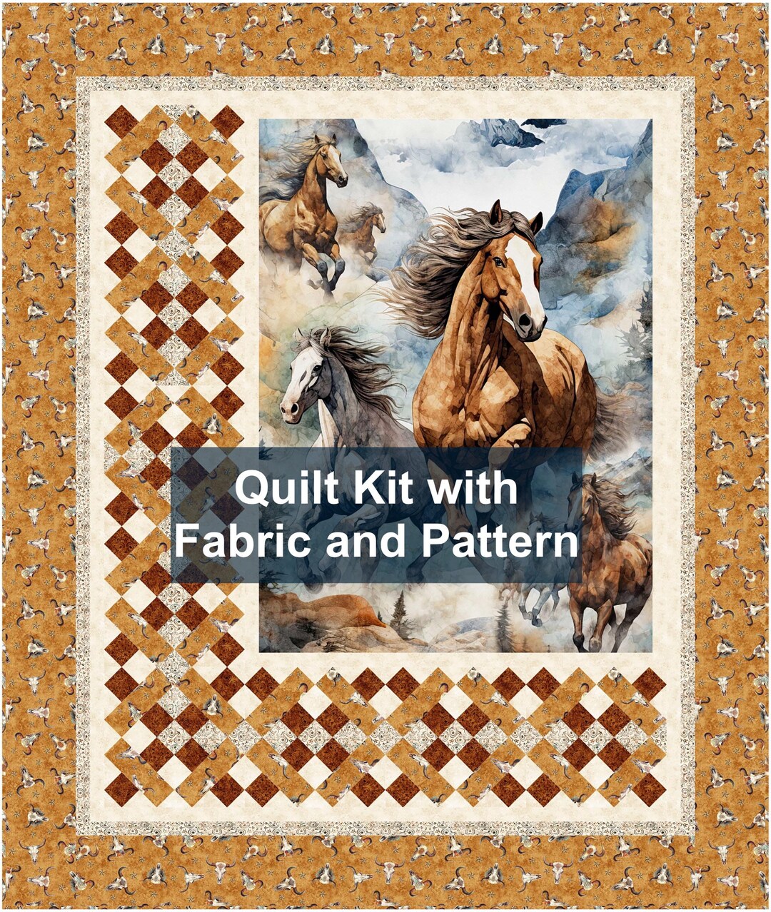 Nature's Sidewalk Quilt Kit With Fabric and Pattern for Quilt Top ...