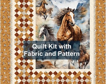 Stallion Song Quilt Kit With Fabric and Pattern for Quilt Top& Binding ...