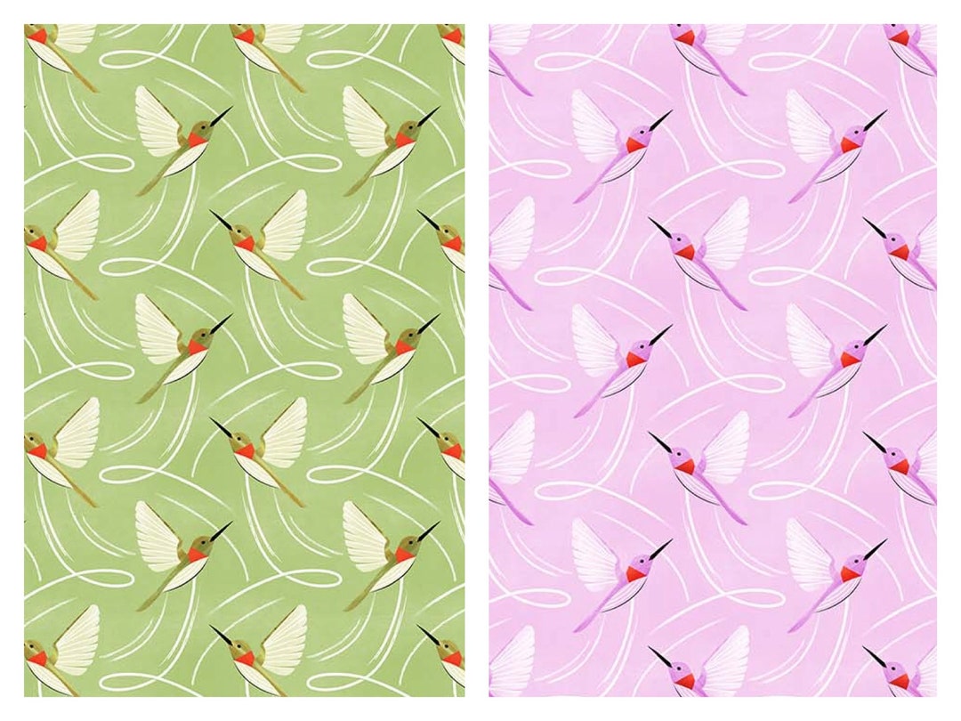 Hummingbirds Cotton Fabric, Sunday, Figo, Laura Moyer, Modern ...