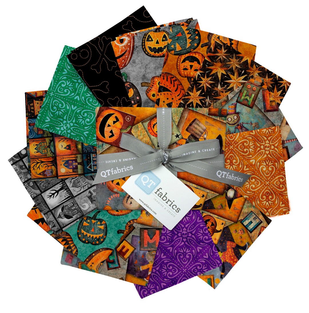 12 Pc Creepin' It Real Fat Quarter Bundle W/ Optional Panels QT Fabrics ...