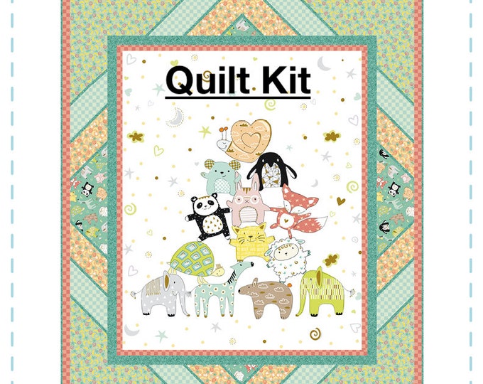 Cute and Cuddly Quilt Kit With Fabric and Pattern for 48x56 Quilt Top/binding Turnowsky Qt ...