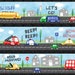 Beep Beep Play Transportation Panel Quilt Kit With Fabric and Pattern for 68x60 Quilt Top ...