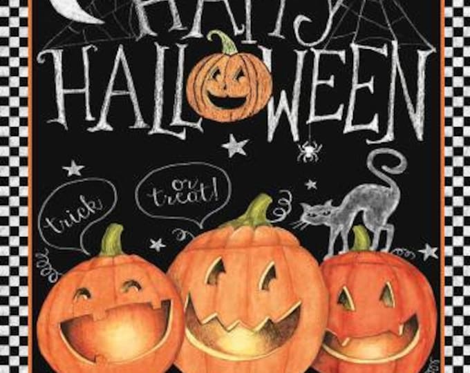 The Boo Crew Pumpkins Panel Cotton Fabric for Halloween, Susan Winget ...