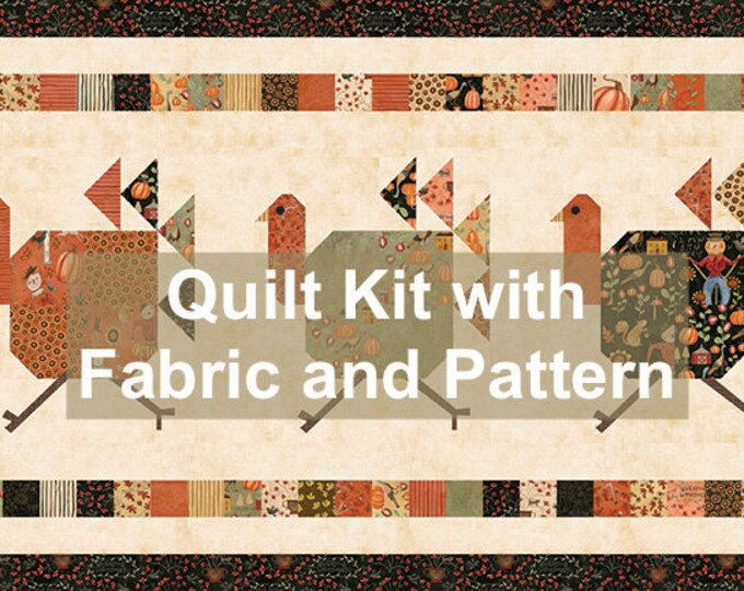 Turkey Trot Table Runner Quilt Kit With Fabric and Pattern for Quilt ...