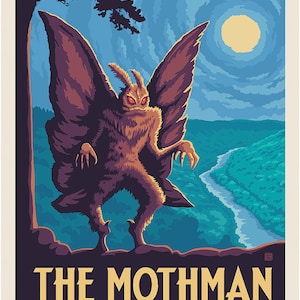 The Mothman Panel Cotton Fabric, PD15330 Legends of the National Parks ...