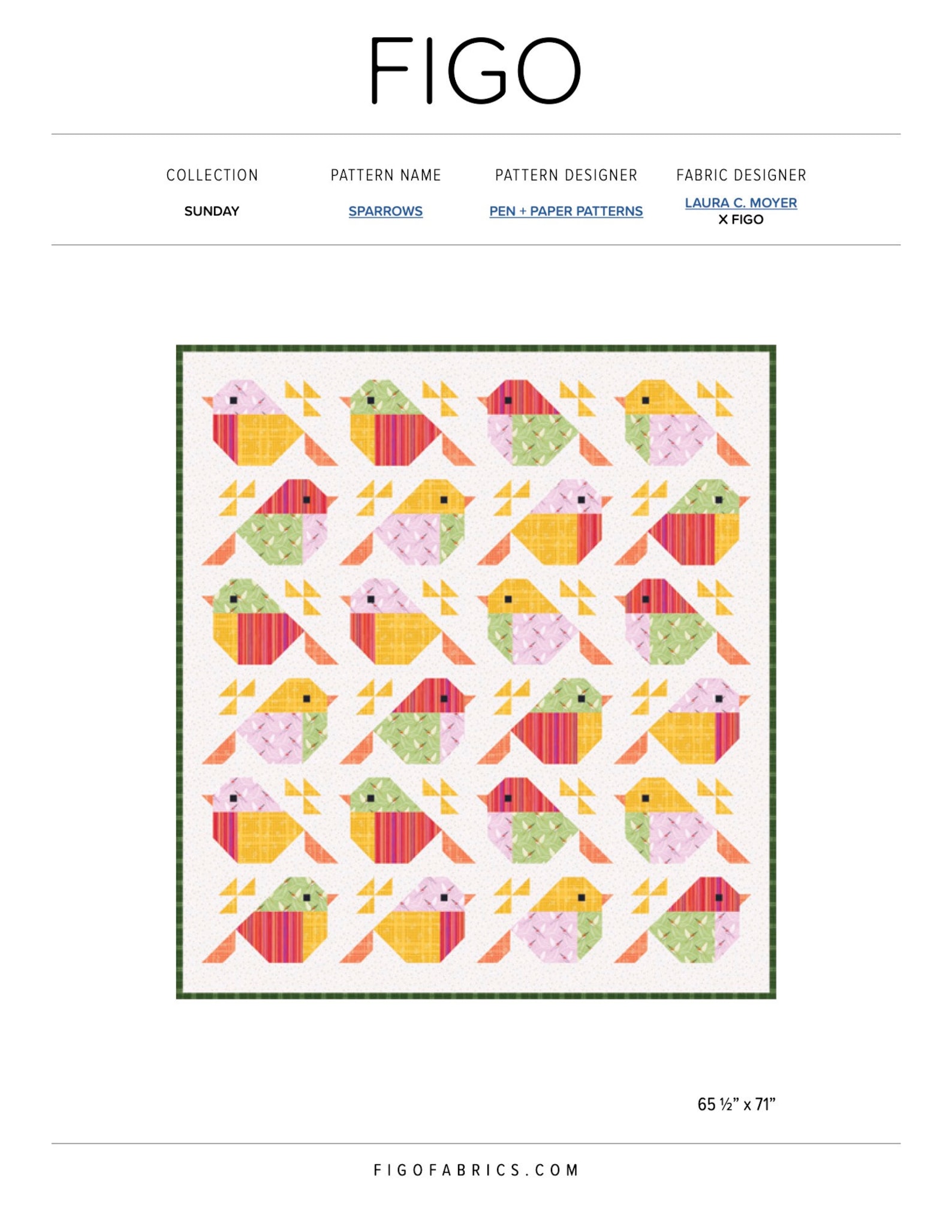 Hummingbirds Cotton Fabric, Sunday, Figo, Laura Moyer, Modern ...