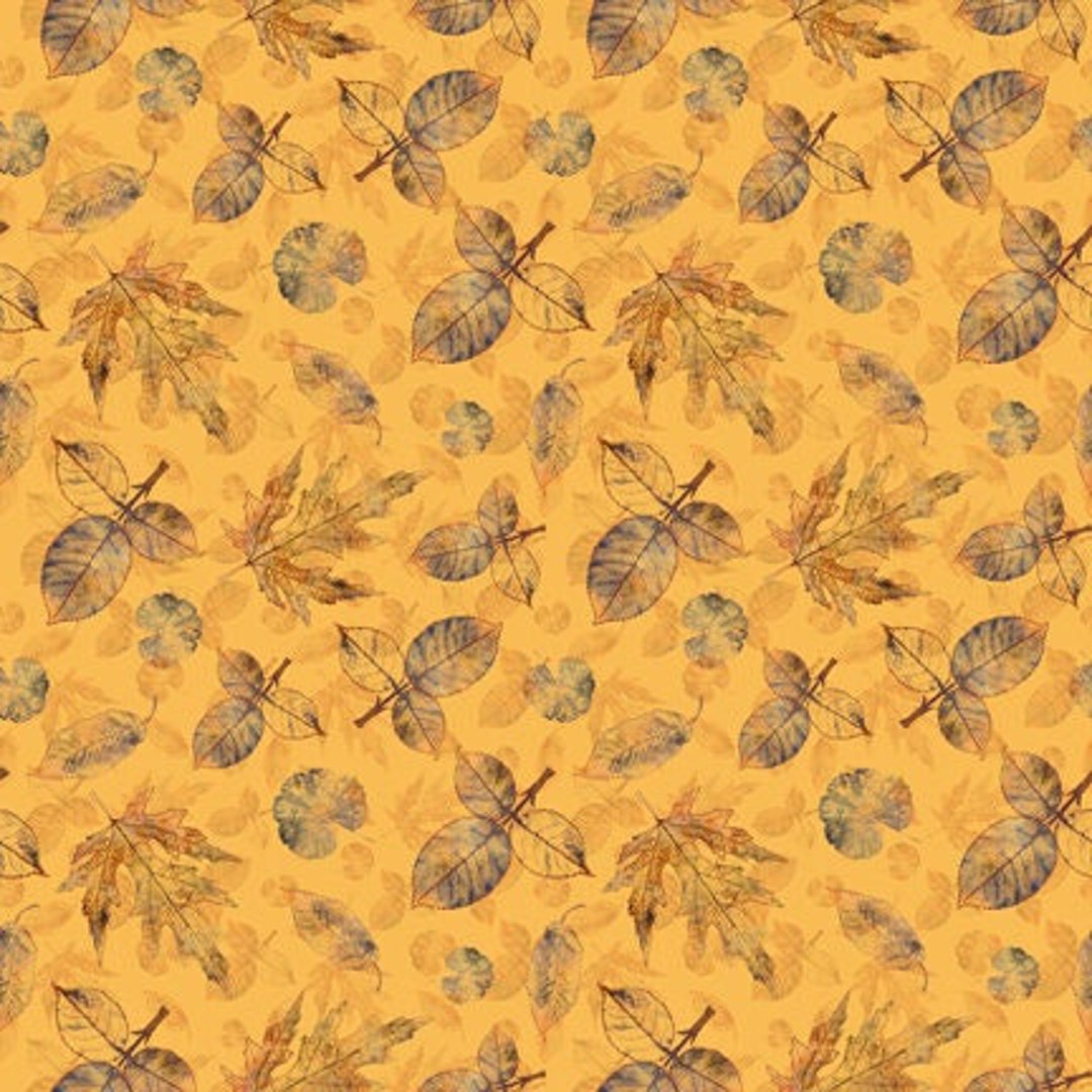 Leaf Toile Cotton Fabric A Flutter of Leaves 29123-S Autumn ...