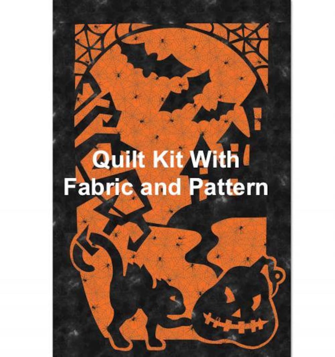Halloween Quilt Kit With Fabric and Pattern for Quilt Top & Binding ...