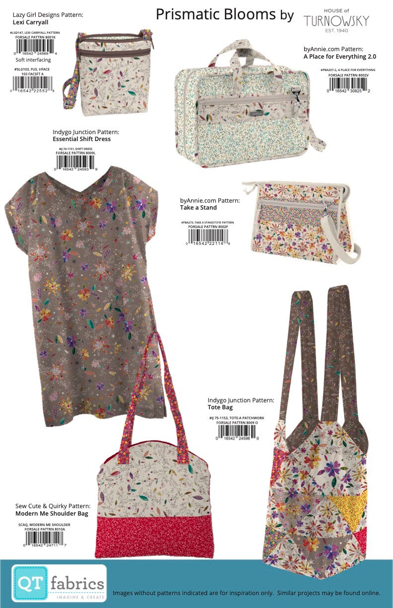 Dotted Vine Cotton Fabric Prismatic Blooms Turnowsky QT - Etsy