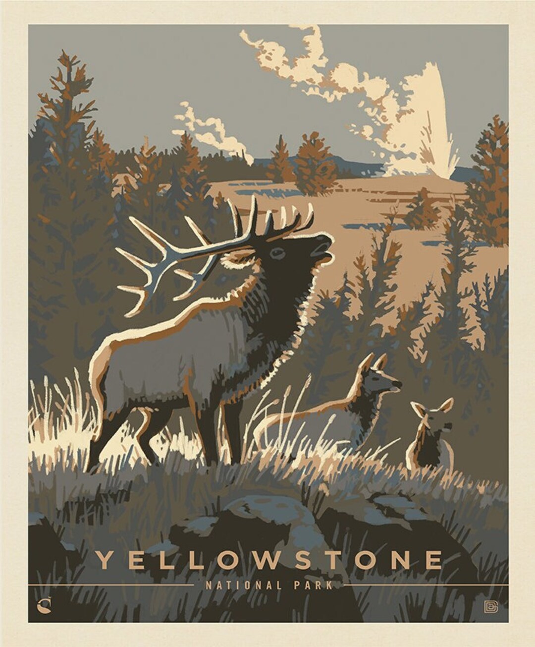 Yellowstone National Park Panel Cotton Fabric PD13297 National Parks ...