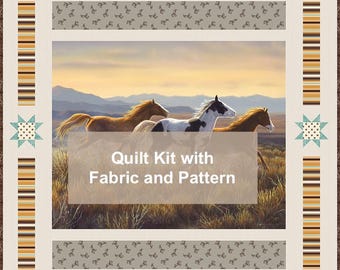 Stallion Song Quilt Kit With Fabric and Pattern for Quilt Top& Binding ...