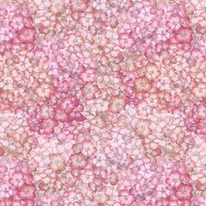 Packed Hydrangeas Cotton Fabric, Hydrangea Mist 39820 Susan Winget ...