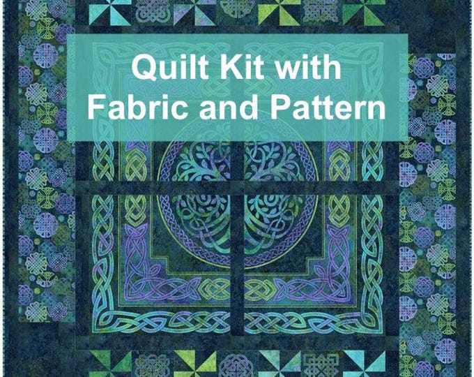 Celtic Fractures Quilt Kit With Fabric and Pattern for Quilt Top and Binding, Celtic Roots ...