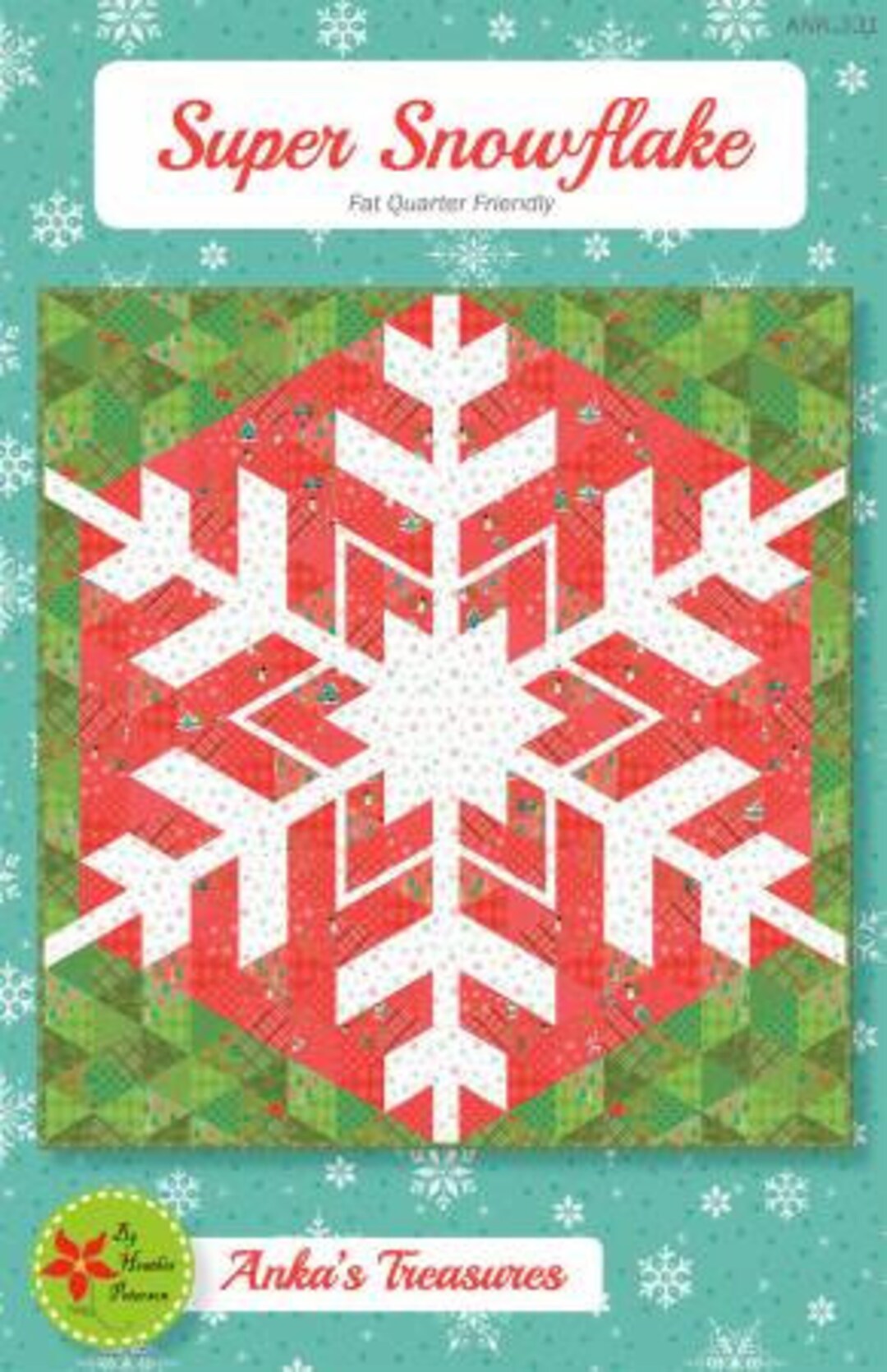 Super Snowflake Quilt Pattern, Christmas Holiday Paper Pattern, Anka's ...