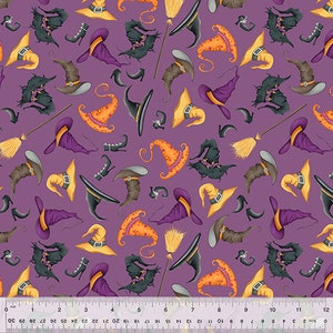Hats With No Cats Cotton Fabric Scaredy Cats Windham Fabrics Witchy ...