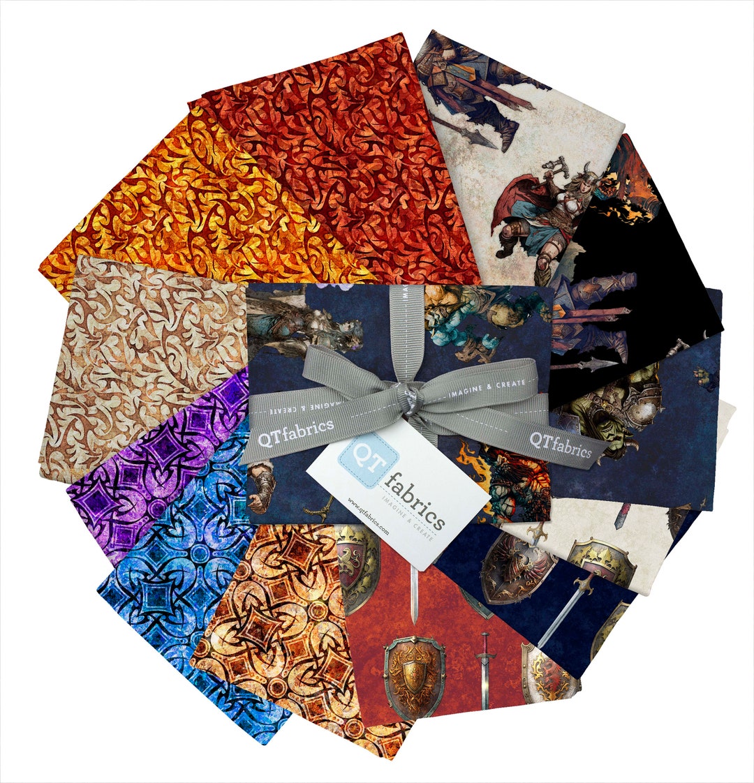 12 Pc Wizards & Warriors Fat Quarter Bundle W/optional 36'' Panels ...