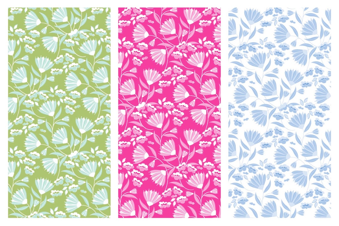 Fan Floral Cotton Fabric, Lollie's Garden 29888 Madalee Studio QT ...