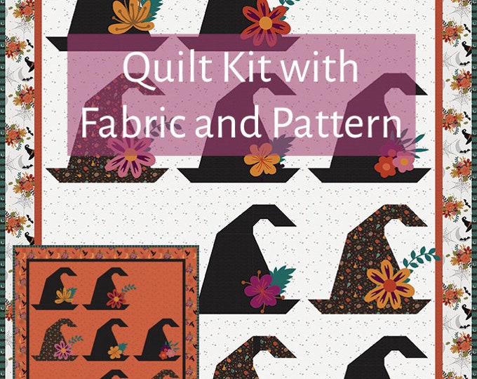 Witch's Hat Quilt Kit With Fabric and Pattern for Quilt Top & Binding ...