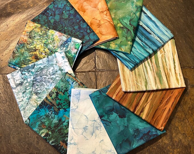 11 Pc Cedarcrest Falls Fat Quarter Bundle With Optional Panel Deborah ...