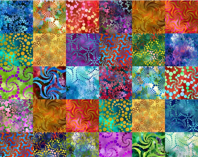 Elysian - Patchwork Cotton Fabric - Multicolor - 2JYN-1 - in the Beginning Fabrics FQ BTY Fat ...