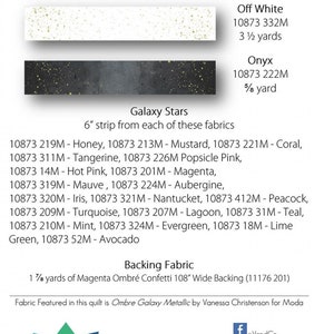 Ombre Galaxy Stars Quilt Pattern, V & Co-paper Quilt Pattern for Throw ...