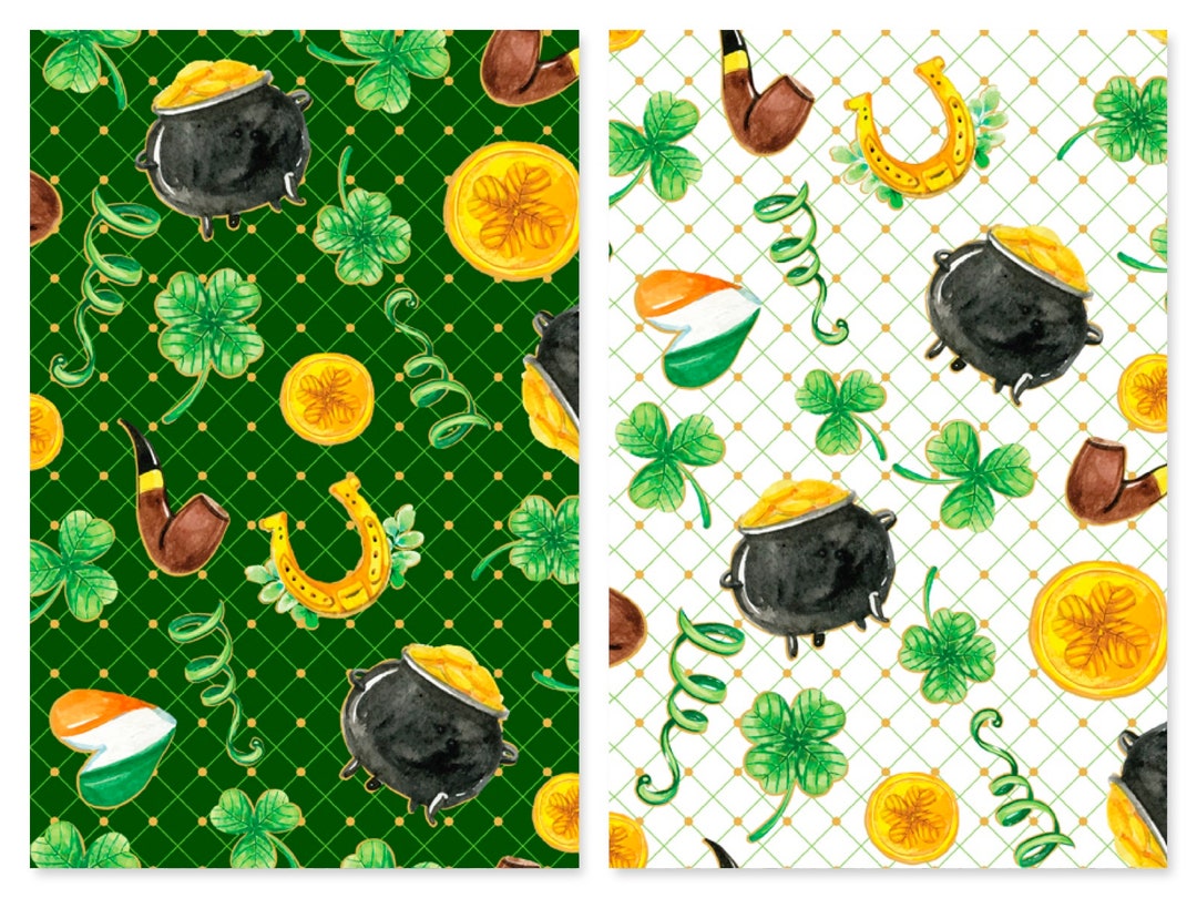 St Pat's Toss Cotton Fabric, Pot O Gold, Kat Ward Thacker QT Fabrics ...