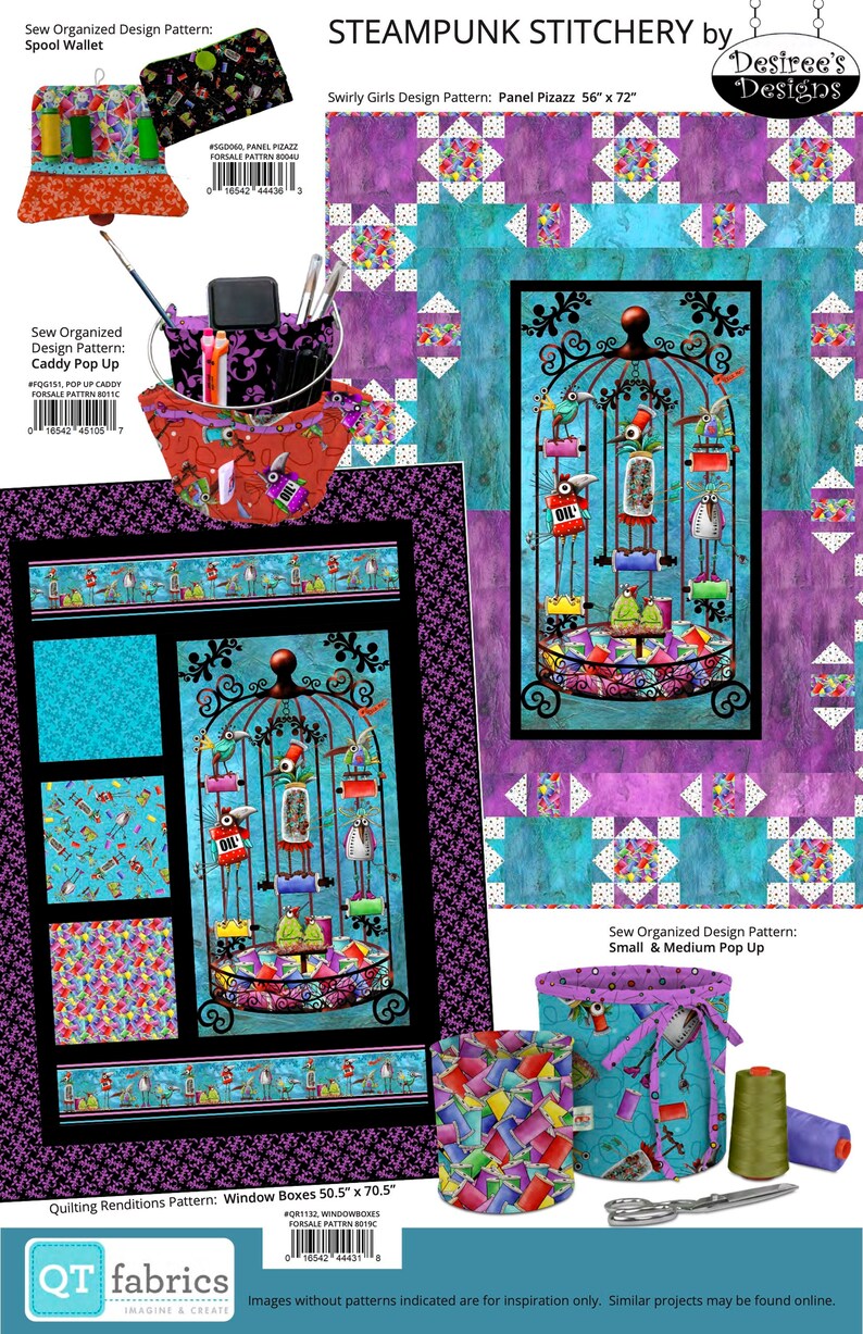 Pin Toss Cotton Fabric, 29397 Steampunk Stitchery Desiree's Designs QT ...