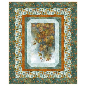 Maple Leaves Cotton Fabric, Autumn Splendor 26682-68 26683-66 26684-62 ...