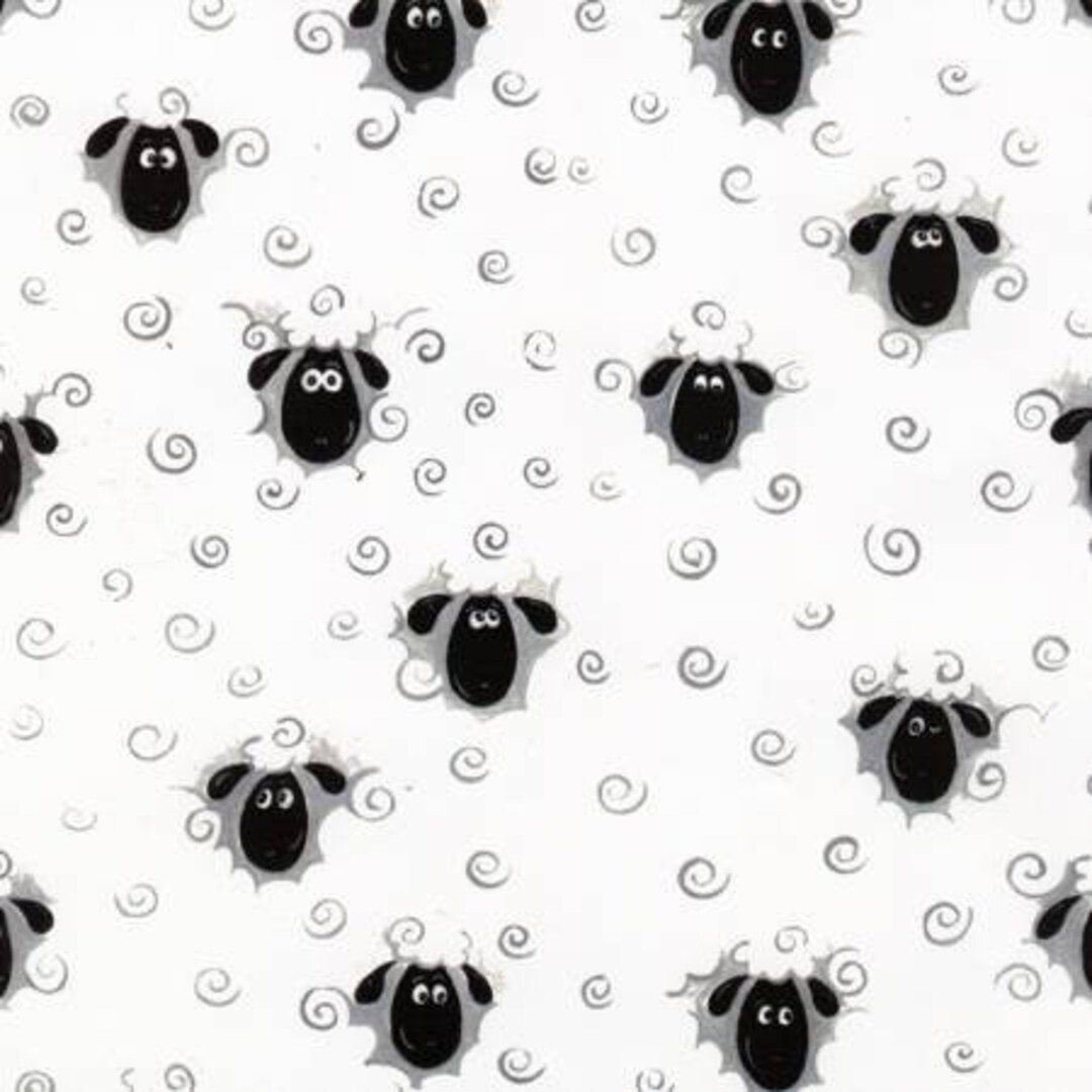 Packed Sheep Cotton Fabric, Susybee Lewe's Balloons Barnyard Farm ...