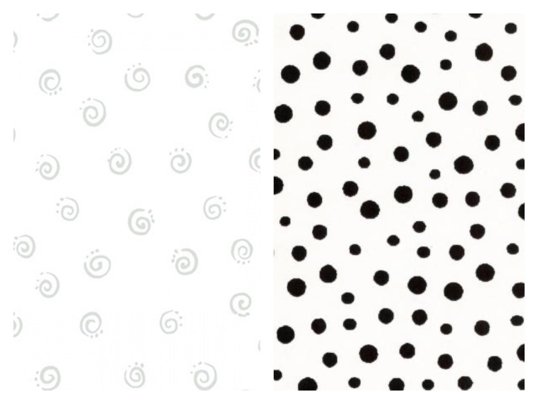 White Squiggles or Irregular Dots Cotton Fabric, Susybee Basics Low ...