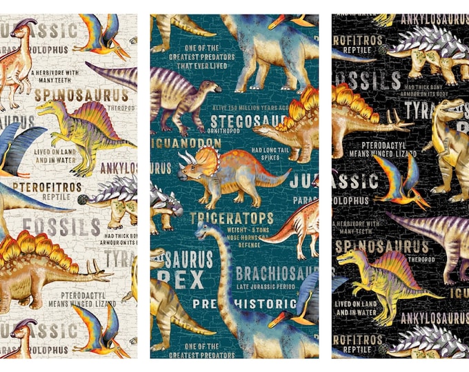 Dinosaur Land Cotton Fabric, Dinosaurs Dinosaurs DCX11144 Michael ...