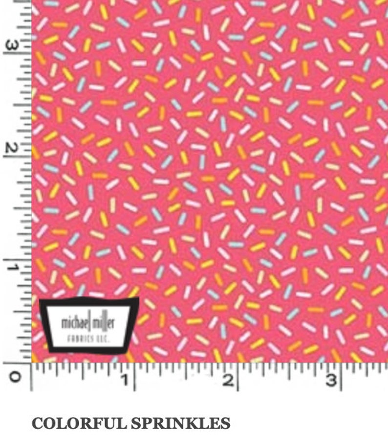 Colorful Sprinkles Cotton Fabric Hello Summer CX11176 Michael Miller FQ ...